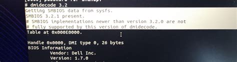 Smbios Error R Dell