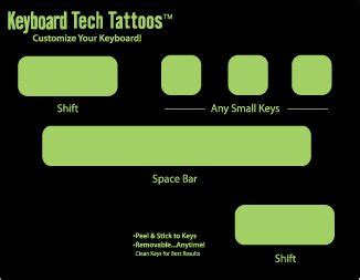 Tech Tattoos And Custom Keyboard Stickers Sheets Websticker