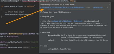 Problem Implementing Midiinputopendevice Method Correctly Juce