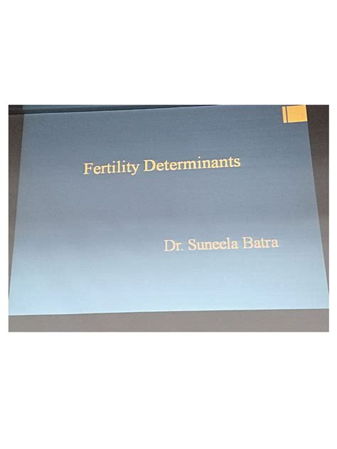 Fertility Determinants Pdf