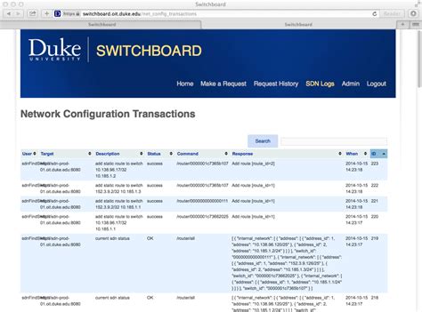 Switchboard With Cisco 4500 And Arista Switches Duke University Sdn