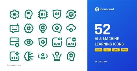 Ai And Machine Learning Icon Pack 52 Free Download Science And Technology