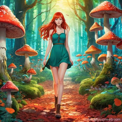 Full Length Portrait Of Redhead Woman Stable Diffusion Online