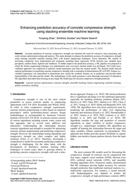 Pdf Enhancing Prediction Accuracy Of Concrete Compressive Strength