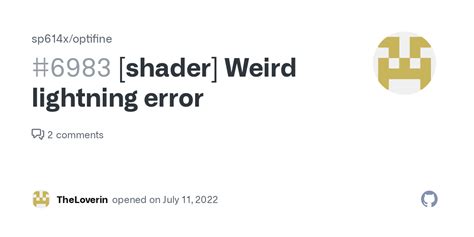 Shader Weird Lightning Error · Issue 6983 · Sp614xoptifine · Github