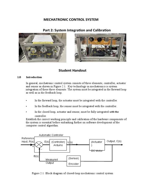 Mechatronics Lab Guide Pdf Control Theory Mechatronics