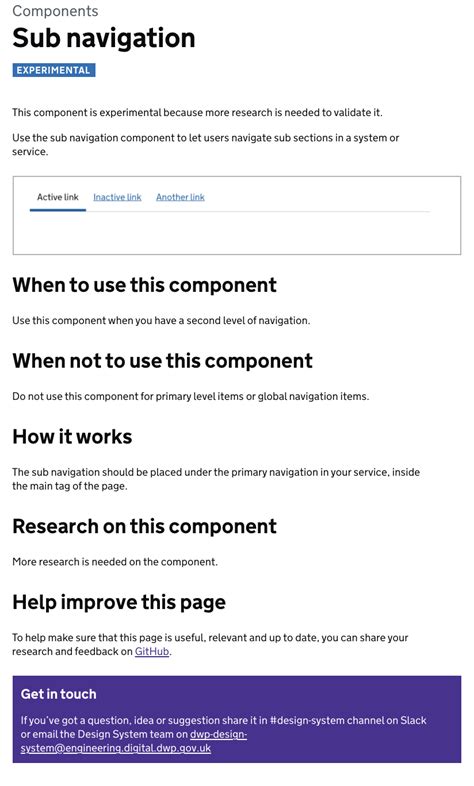 primary navigation · issue 435 · dwp design system · github