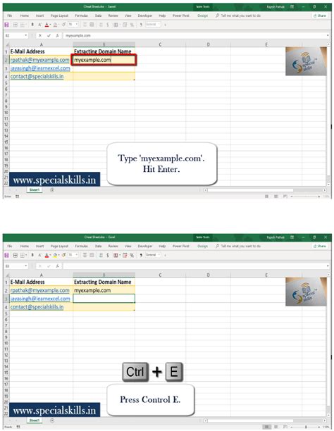 Extract Domain Names In Excel Using Flash Fill