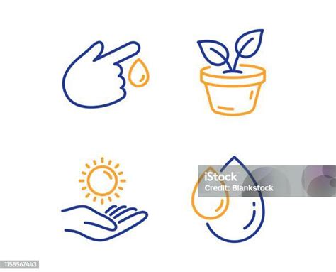 나뭇잎 자외선 차단 및 혈액 기증 아이콘 세트 오일 드롭 기호입니다 식물 자외선 관리 부상을 성장 벡터 건강관리와 의술에 대한 스톡 벡터 아트 및 기타 이미지 Istock