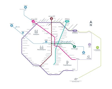 Mapa Del Tren Ligero De Guadalajara
