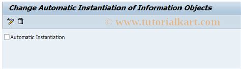 SI SAP Tcode Automat Instantiation Of Info Object Transaction Code