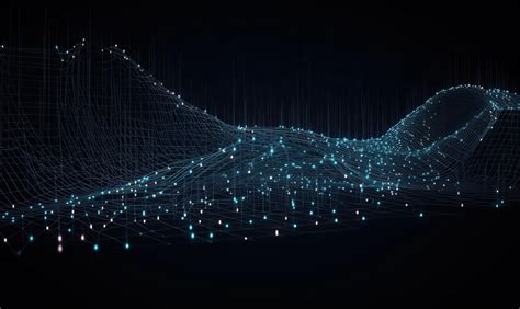 premium ai image analyzing big data flow using blockchain s distributed ledger technology