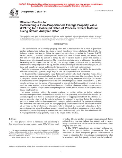 Astm D6624 01 Standard Practice For Determining A Flow Proportioned