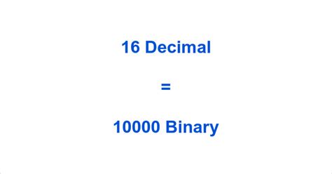 16 In Binary How To Convert 16 To Binary
