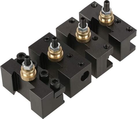Quick Change Tool Post Set 4pcs - Turning Facing Lathe Tool Holder | bol