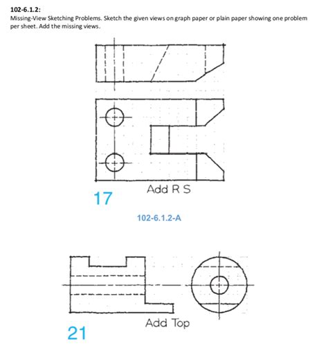 solved 102 6 1 2 missing view sketching problems sketch
