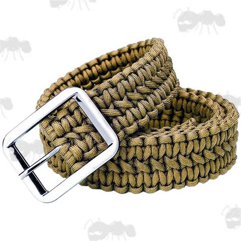 Paracord Trouser Belt Waist Belt With Large Metal Buckle
