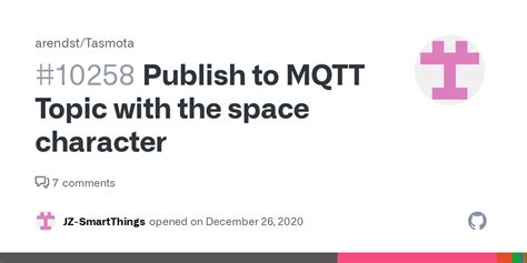Publish To Mqtt Topic With The Space Character · Issue 10258 · Arendst
