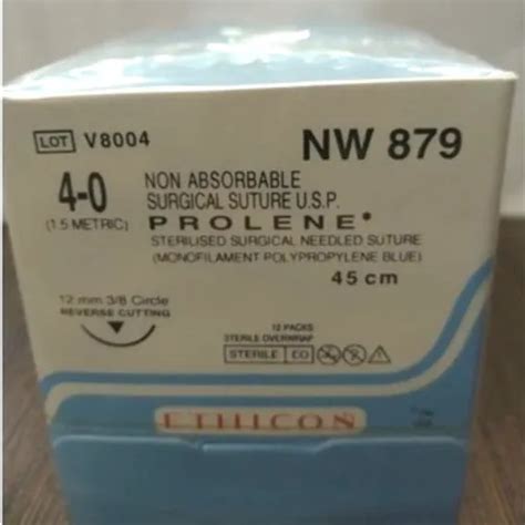 Ethicon Prolene Sutures Usp 4 0 3 8 Circle Reverse Cutting Nw879 12 Foils