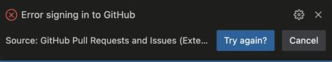 Error Signing In To Github Try Again Doesnt Try Again · Issue 4148