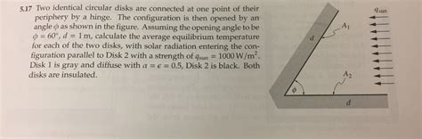 solved 5 17 two identical circular disks are connected at