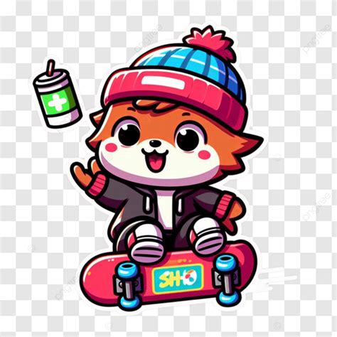 행복하게 스케이트보드를 타는 여우 소년의 스티커 행복하게 스케이트보드를 타는 여우 소년의 스티커 귀여운 스케이트보드 스케이트보드 아이콘 Png 일러스트 및 이미지 에