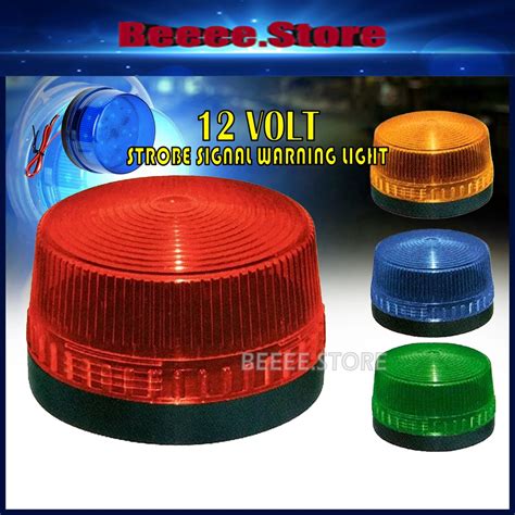 12 Volt Red Blue Green Amber Led Strobe Signal Warning Siren