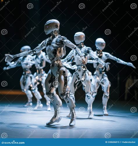 Robots Dancing The Tango With The Looks Of Lovers Stock Image 299088517