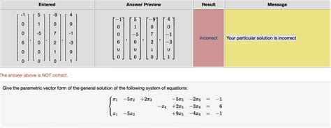 Solved The Answer Above Is Not Correct Give The Parametric