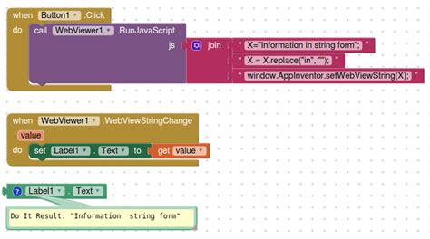 Trying To Get Information From Js From Webviewer Mit App Inventor Help Mit App Inventor