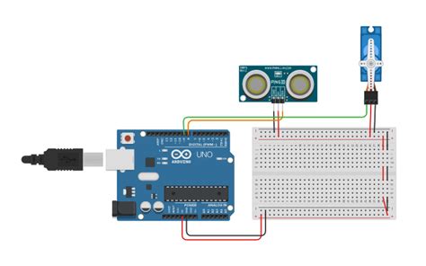 Circuit Design Servo Sensor Tinkercad