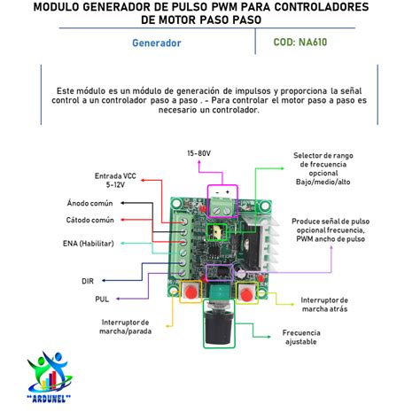 Modulo Generador De Pulso Pwm Para Controladores De Motor Paso A Paso