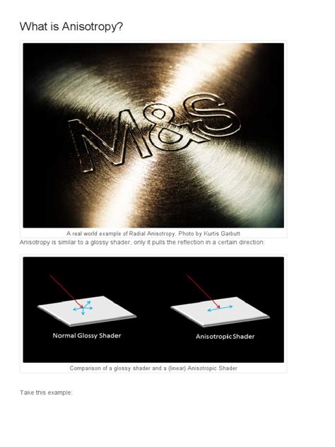 Introduction To Anisotropic Shading Blender Guru Pdf Home And Garden