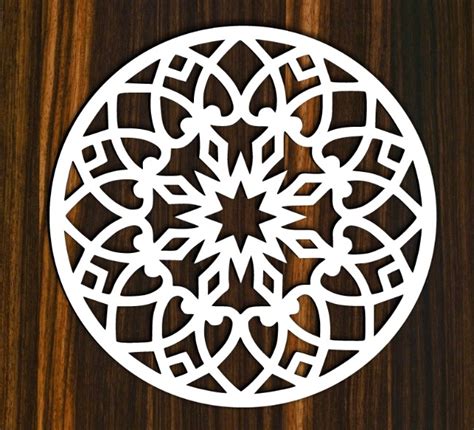 Round Floral Pattern 3d Model Vector Files