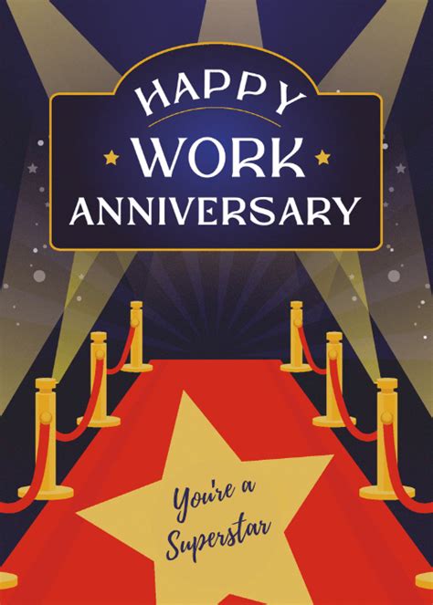 You Are A Superstar Work Anniversary Group Card
