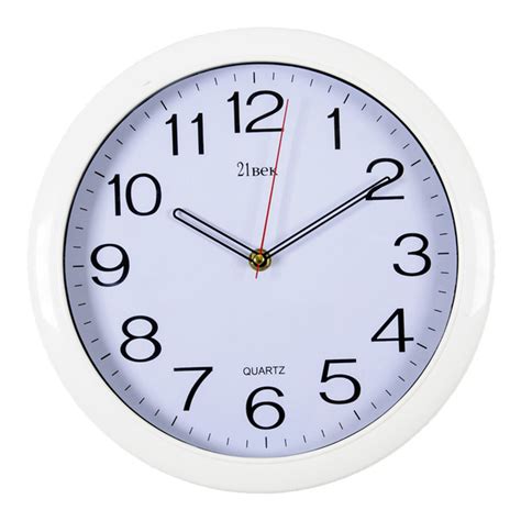 Часы настенные 21 Век круг 29см корпус белый Классика купить по низкой цене в интернет