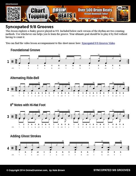 Free Drum Lessons Tagged Syncopation