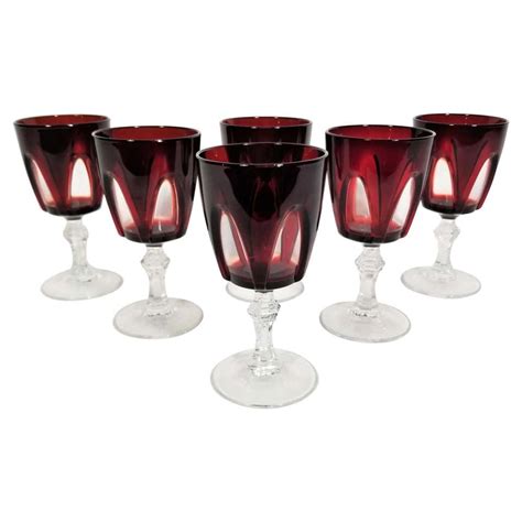 32 French Luminarc Ruby Red Glasses Stemware Service For 8 Made In France For Sale At 1stdibs