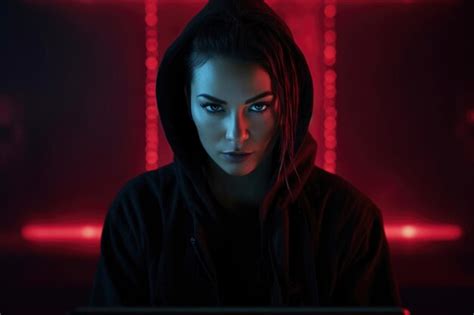 Binary Beauty A Woman Hacker Engrossed In The Binary Dance Of Ones And