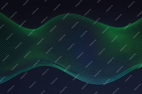 Premium Photo Abstract Dark Blue Mesh Gradient With Glowing Green Curve Line