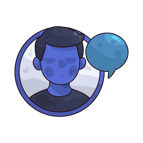 Character Illustration Featuring A Thoughtful Blue Figure 75145409
