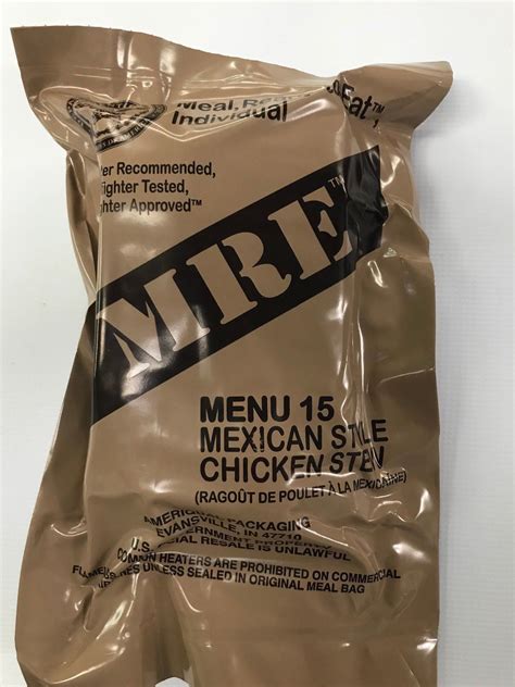 Us Mre Menu 15 Mexican Style Chicken Stew
