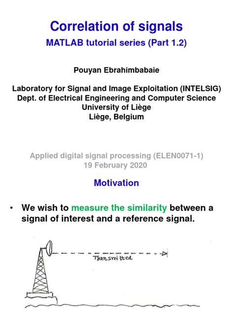 Correlation Of Signals Pdf Autocorrelation Computer Engineering
