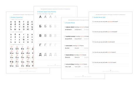Russian Alphabet English Equivalent