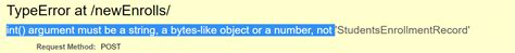 Django Int Argument Must Be A String A Bytes Like Object Or A