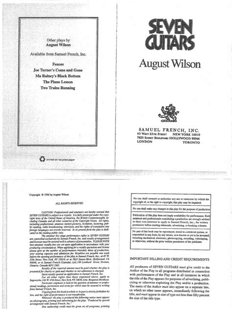 Seven Guitars Full Play Pdf