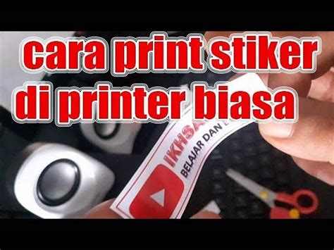 Cara Print Stiker Di Printer Epson Bengkel Kopling