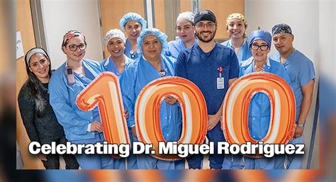 Dr Miguel Rodriguez Completes 100 Robotic Surgical Procedures With
