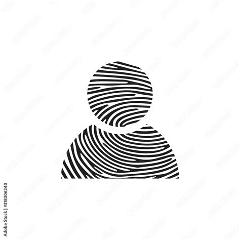 Fingerprint User Icon Isolated Thumbprint And Fingerprint User Icon Line Style Premium Quality