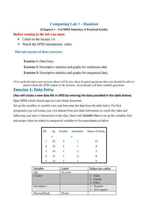 computing lab 1 handout computing lab 1 handout chapters 1 3 of